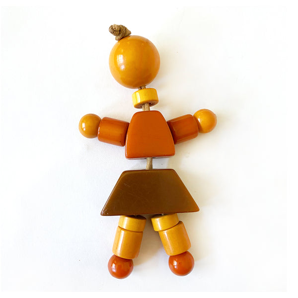 Vintage Bakelite Girl Doll Crib toy, American, c.1940 | Guillermina